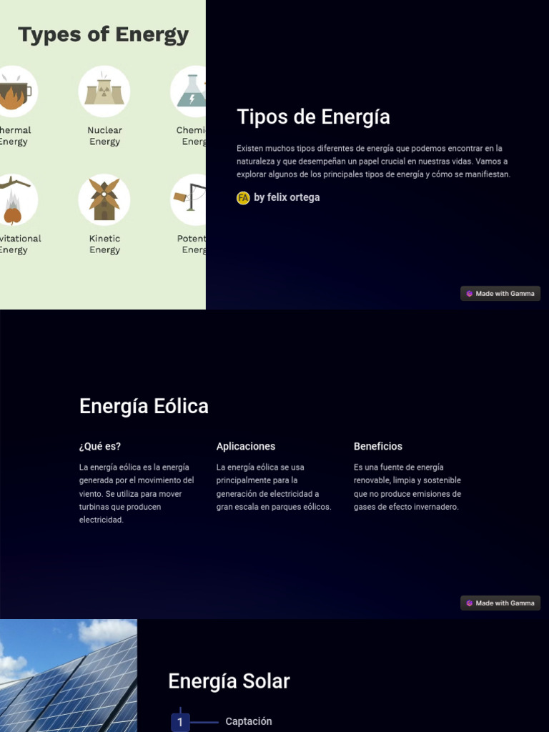 Tipos de Energia | PDF | Energía renovable | Energía solar