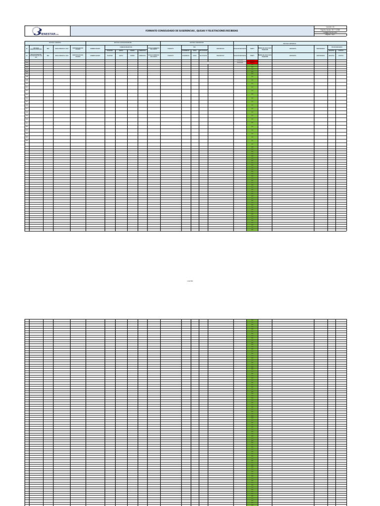 FO-AU-007 Formato Consolidado de Quejas Respuesta (Version 1) | PDF