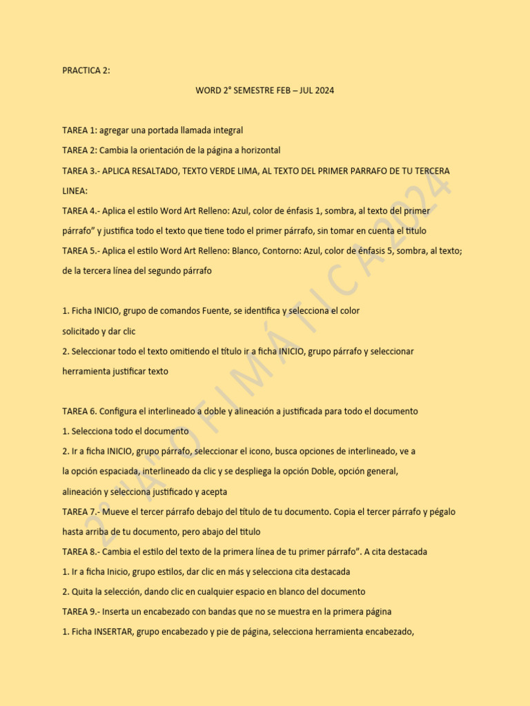 Practica Word 2 Pasos 1-10 | PDF