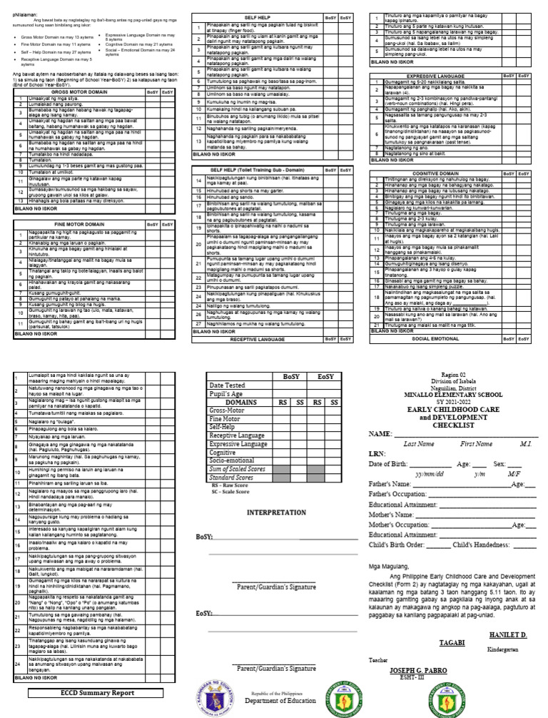 ECCD - Filipino | PDF
