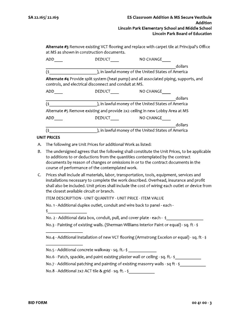 Unit Prices | PDF