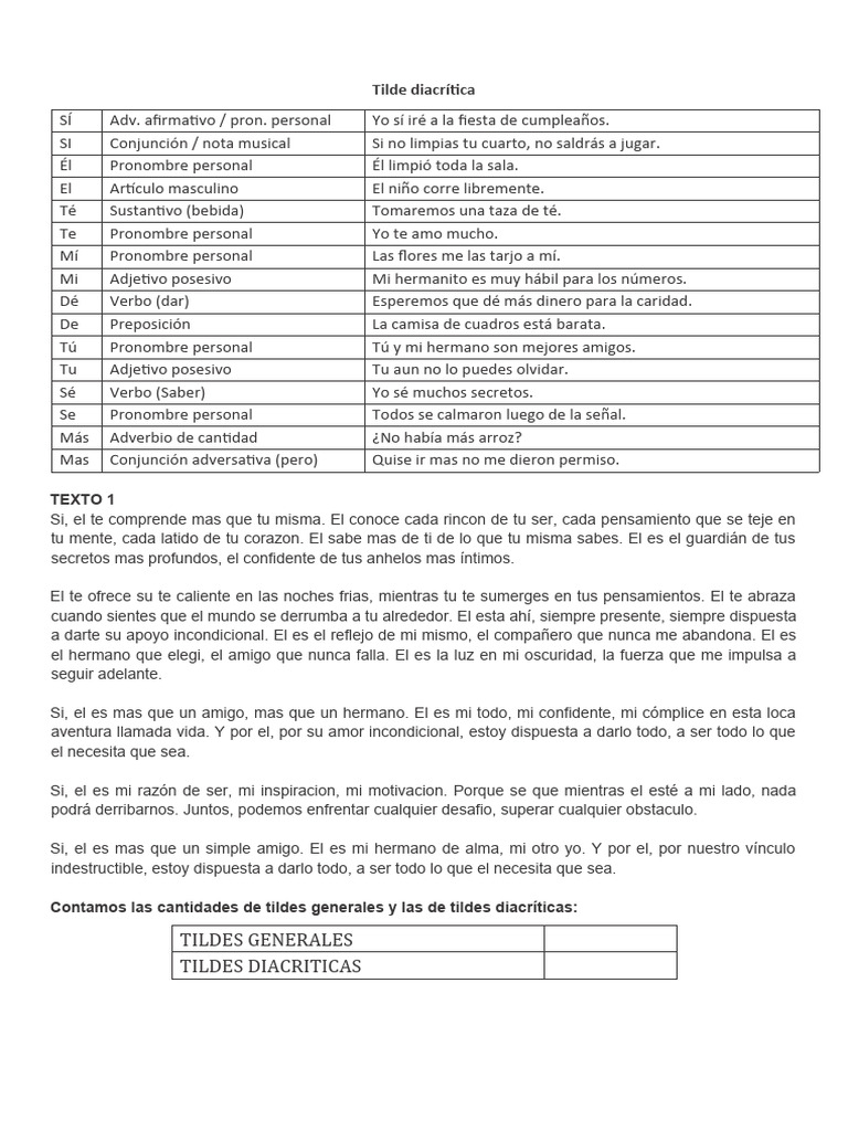 Tilde Diacritica (Color) | PDF | Sintaxis