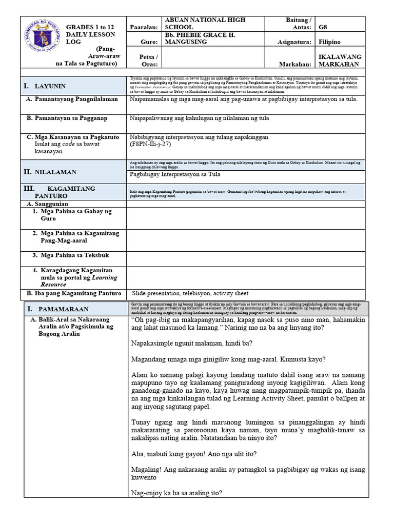 CO-2020-2021-1st-Observation-Lesson Plan | PDF