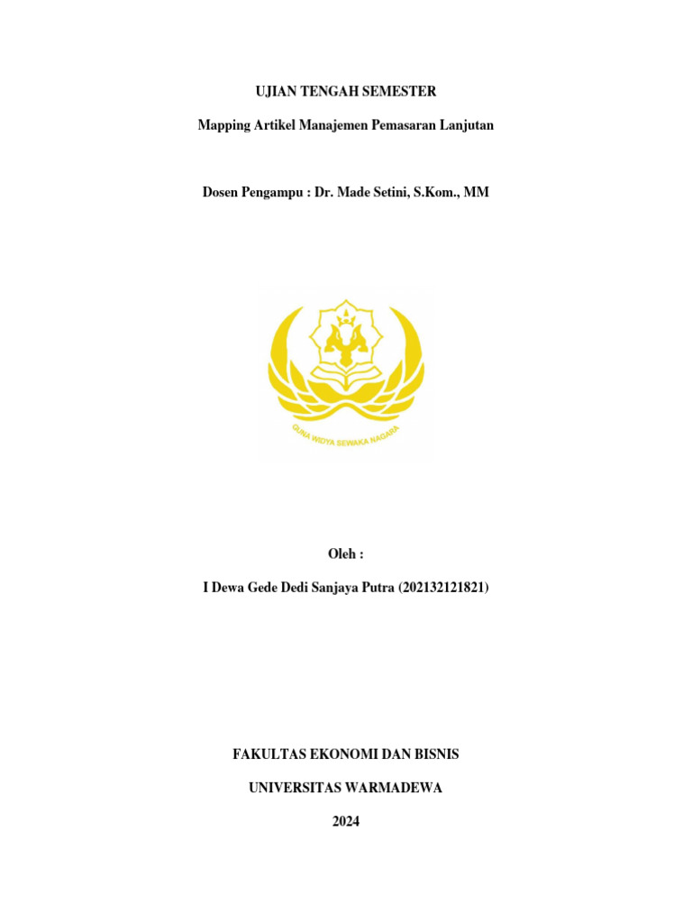 I Dewa Gede Dedi Sanjaya Putra | PDF