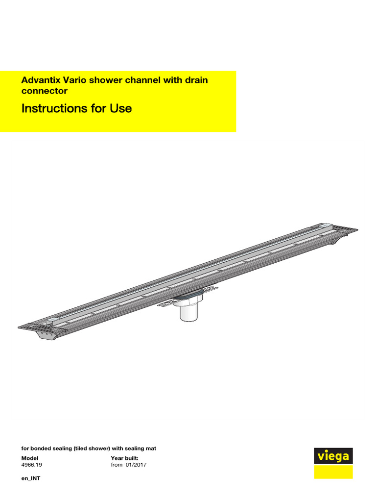 Advantix Vario Shower Channel Guide | PDF | Electrical Connector | Shower