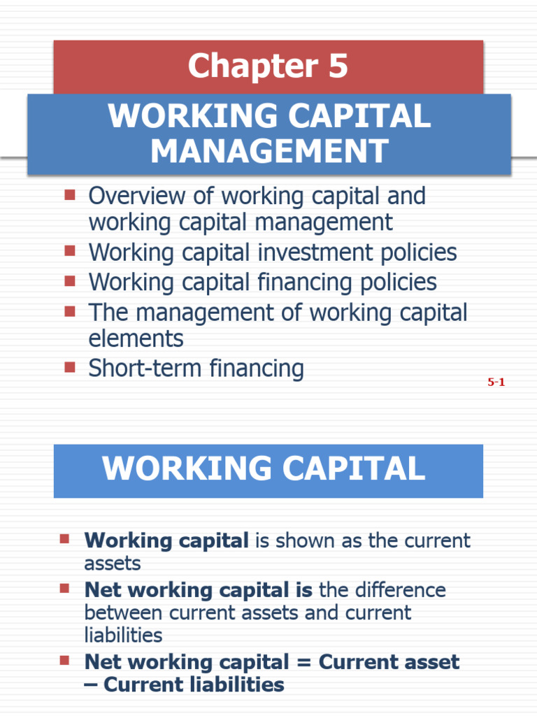 Slide - CHAPTER 5 | PDF | Working Capital | Financial Capital