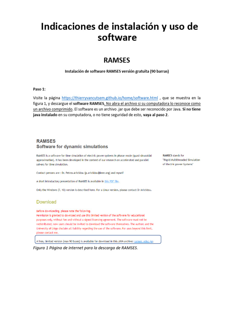 Indicaciones de Instalación y Uso de Software | PDF | Java (lenguaje de programación) | Archivo ...