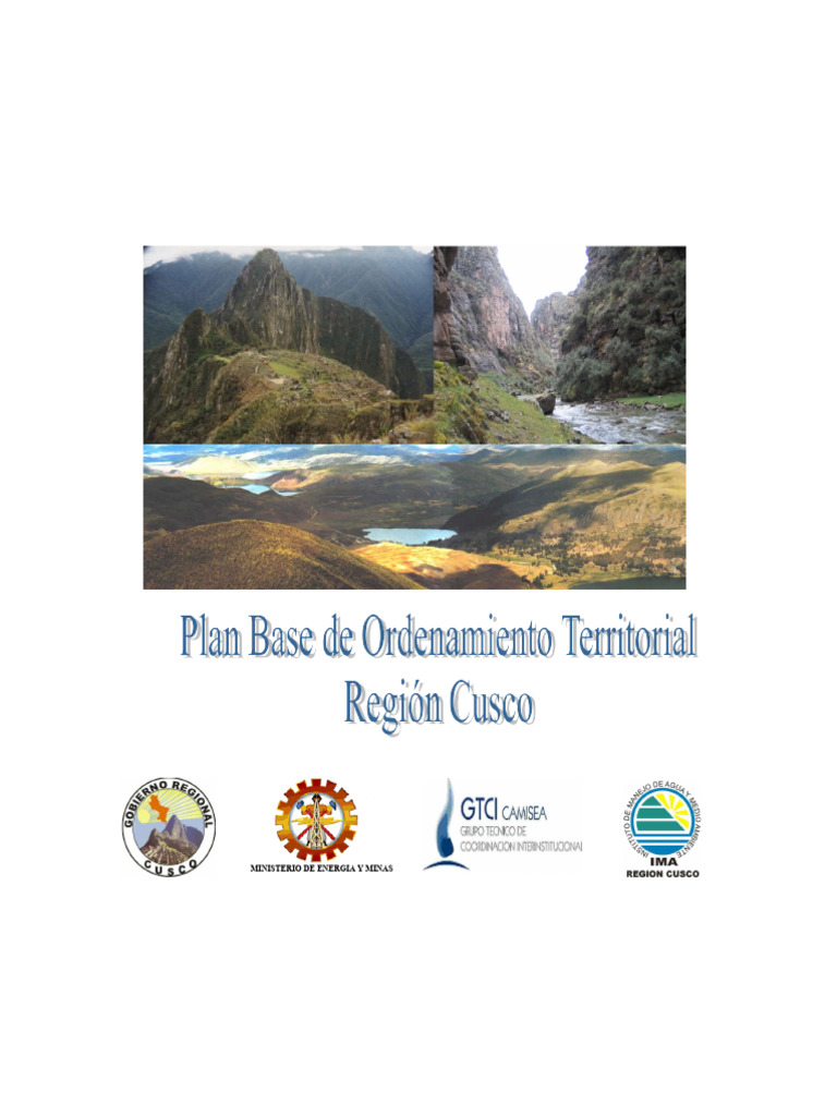 Plan Territorial Cusco - Regional - Cusco | Descargar gratis PDF | Economias
