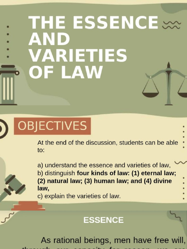 The Essence and Varieties of Law | PDF