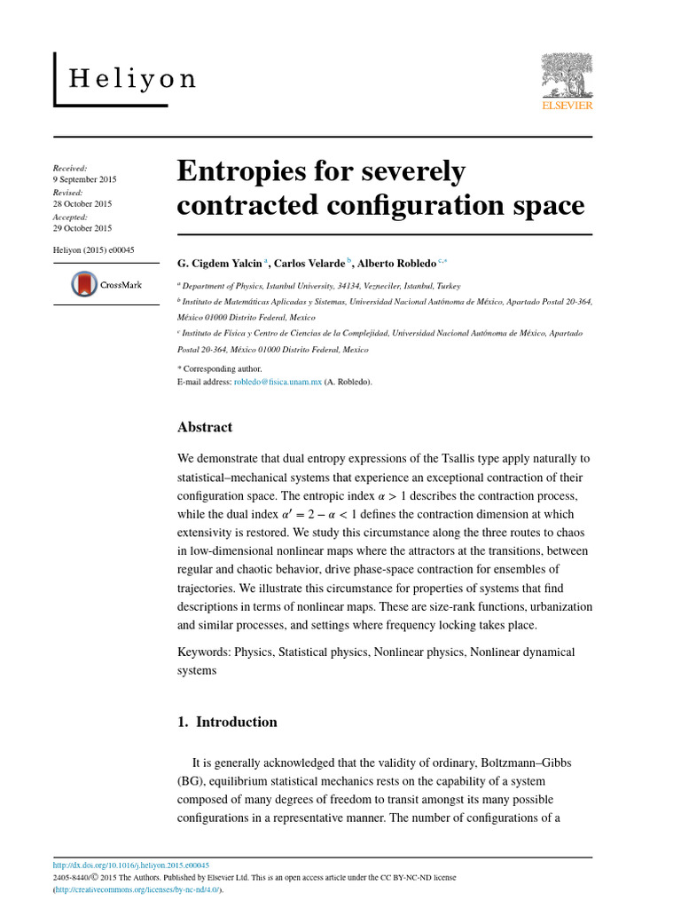 Entropies-for-severely-contracted-configuration-space_2015_Heliyon | PDF | Mathematics ...