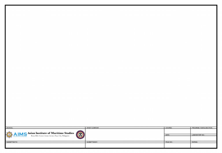 Plate Template Landscape A4 | PDF