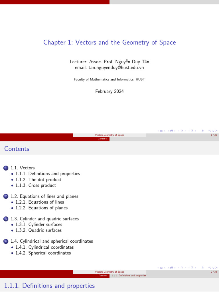 Chapter1_MI1026 | PDF | Euclidean Vector | Classical Geometry