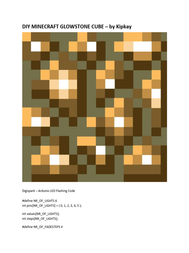 Minecraft Glowstone Cube | PDF | Computer Programming | Software ...