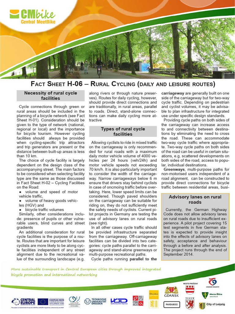 CMB-fact Sheet H-06 Rural-Cycling | PDF | Cycling Infrastructure | Road