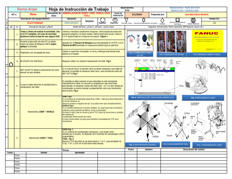 Tis 06 Manipulacion de Robot (Joint, World, User, Tool) | PDF | Sistema ...