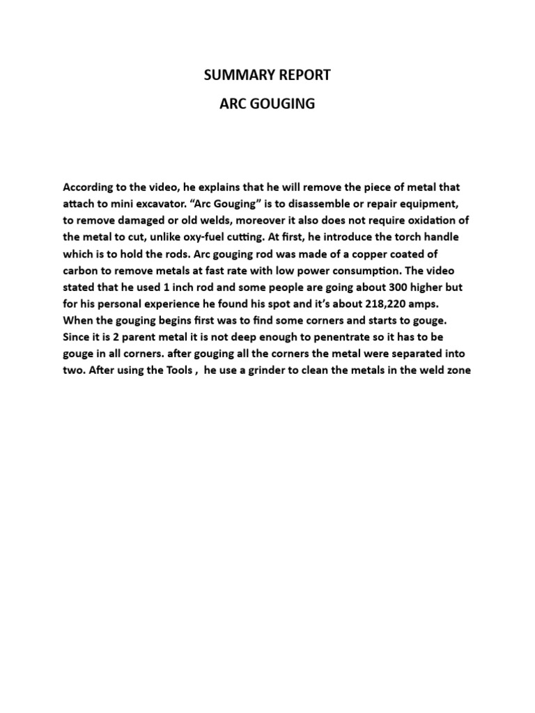 Arc Gouging | PDF