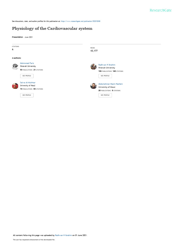 Lec 42 | PDF | Atrium (Heart) | Coronary Circulation