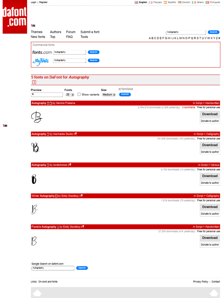 Autography - Search - Dafont.com | PDF | Typography | Text