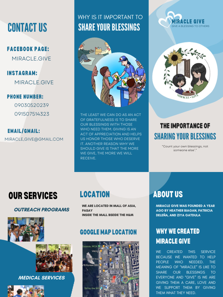 MIRACLE GIVE BROCHURE | PDF | World Wide Web | Internet & Web