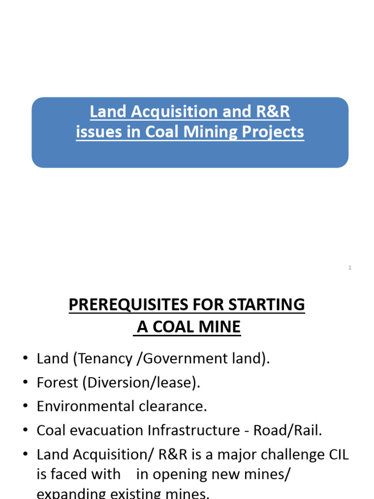 LA & RR Issues in Coal Mining Projects | PDF | Employment | Economies