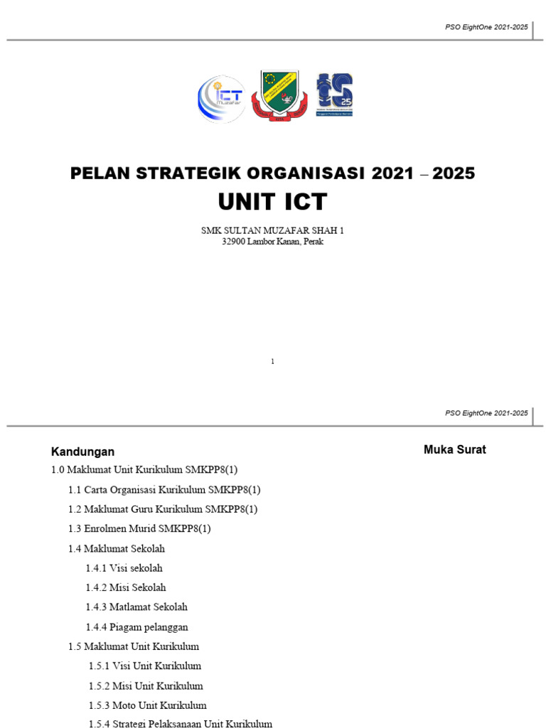 PSO SMKPP8-1 2021-2025 - Unit ICT | PDF