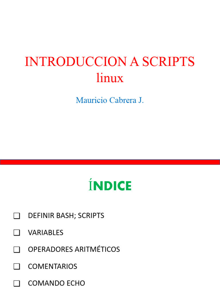 Comandos Basicos Scripts | PDF | Programación de computadoras | Informática