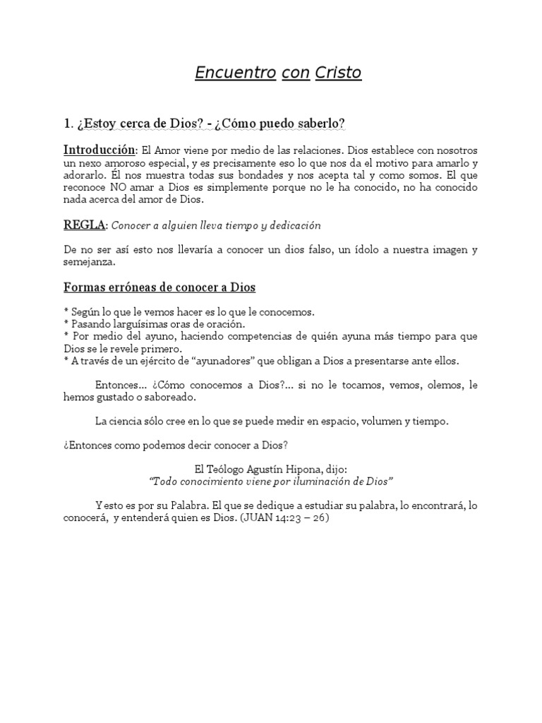 Encuentro Con Cristo | PDF | Dios | Cristo (título)
