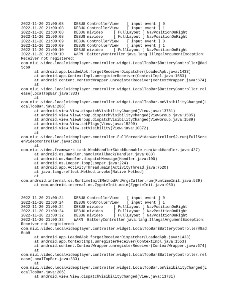 MiVideo Debug Log Analysis | PDF | Mobile App | Android (Operating System)