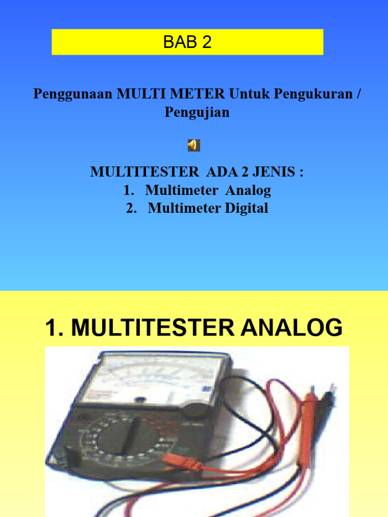 Multimeter Analog | PDF | Sains & Matematika