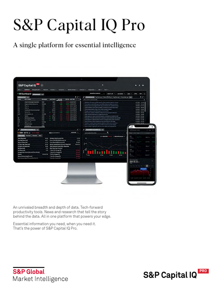 S&P Capital IQ Pro Platform Brochure | Download Free PDF | Analytics | Data