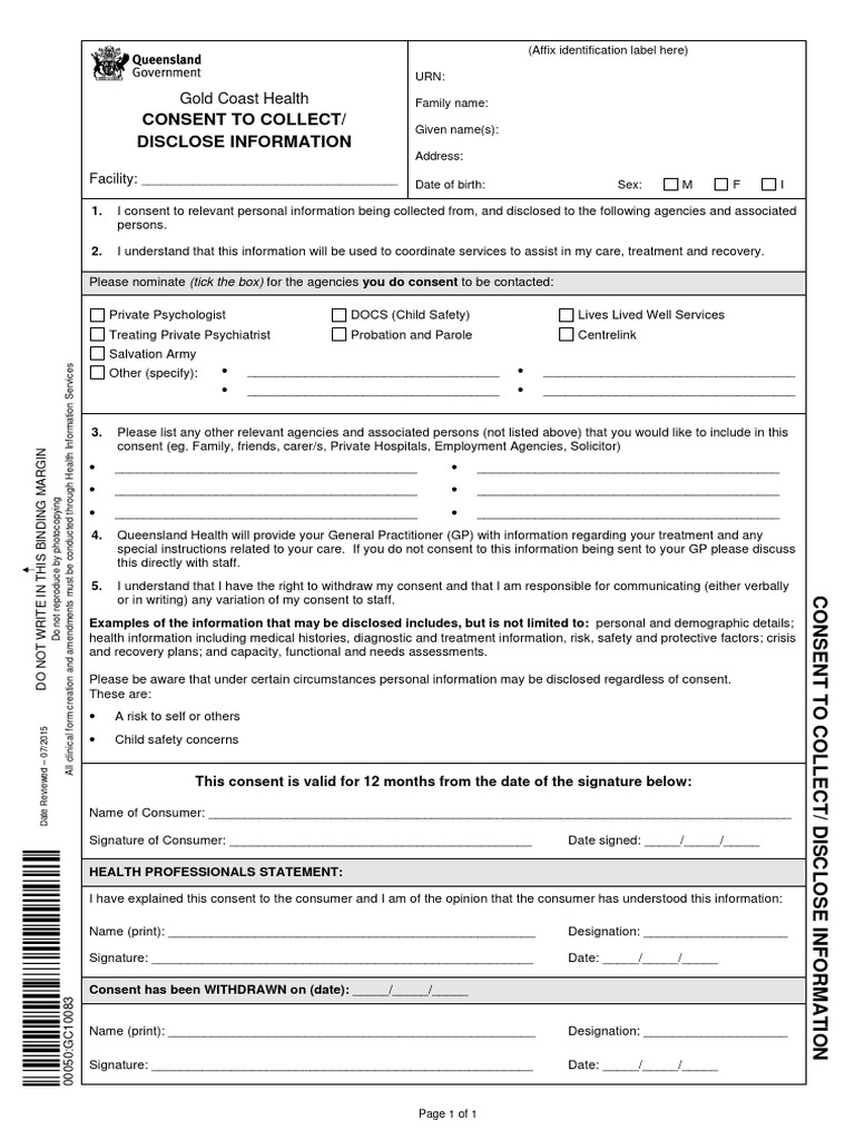 Consent To Disclose | Download Free PDF | Informed Consent | Consent