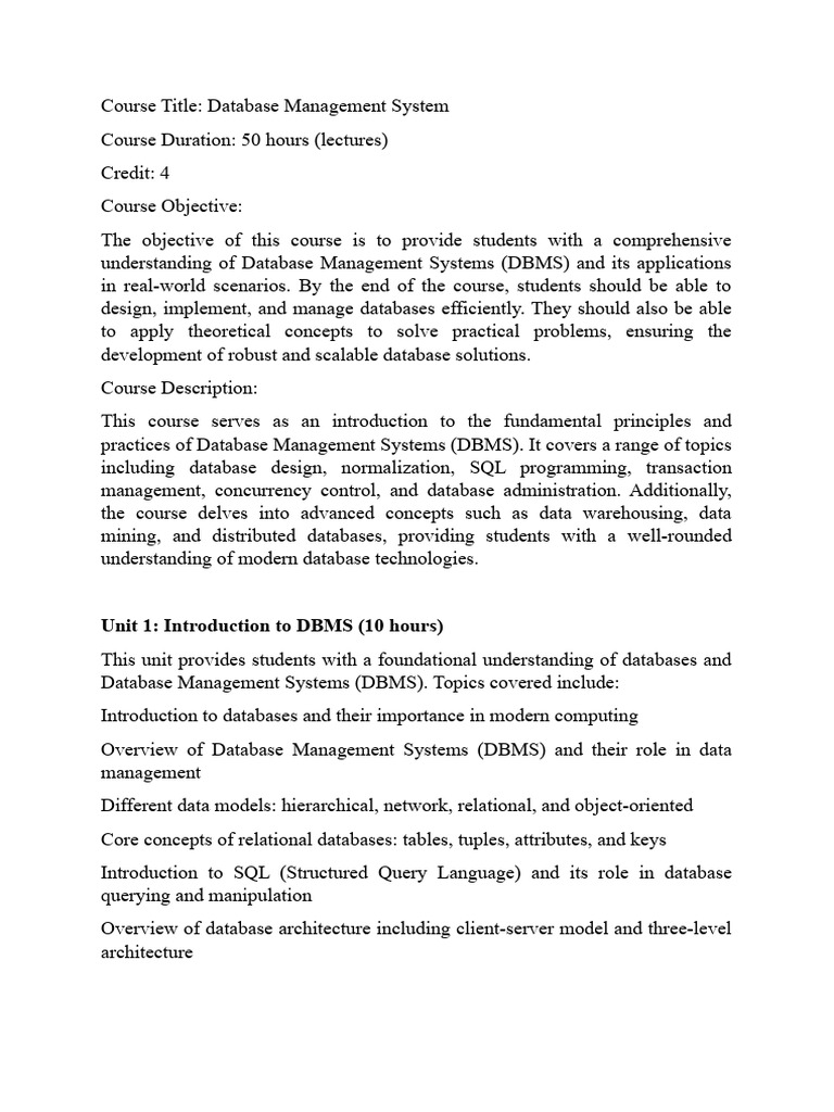 Dbms Pdf Databases Relational Database