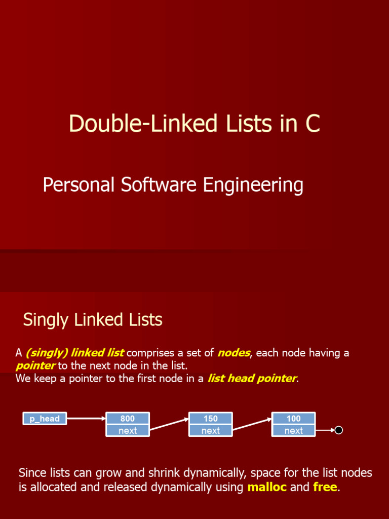 C Programming: Doubly Linked Lists Guide | PDF | Pointer (Computer Programming) | C++