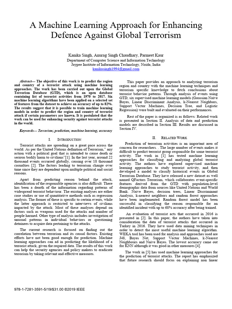 A Machine Learning Approach For Enhancing Defence Against Global ... A Machine Learning Approach For Enhancing Defence Against Global ...