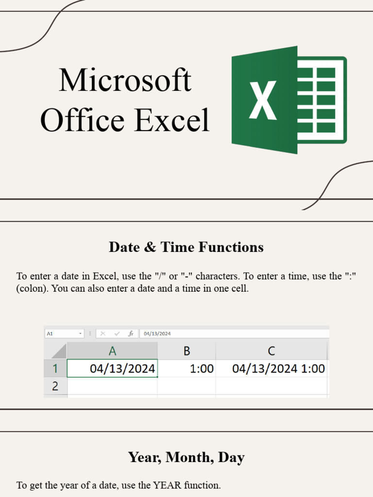 Lesson 7 Microsoft Excel Part 4 Pdf Microsoft Excel Function 8065