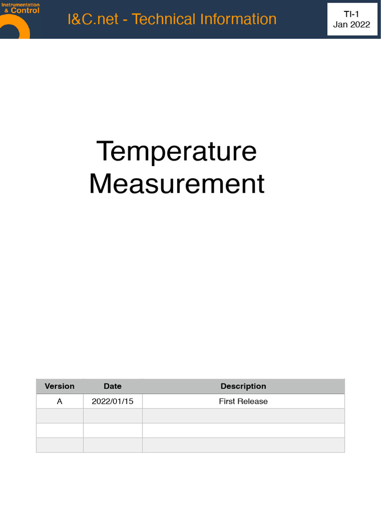 Temperature Measurement | PDF | Thermocouple | Physical Quantities