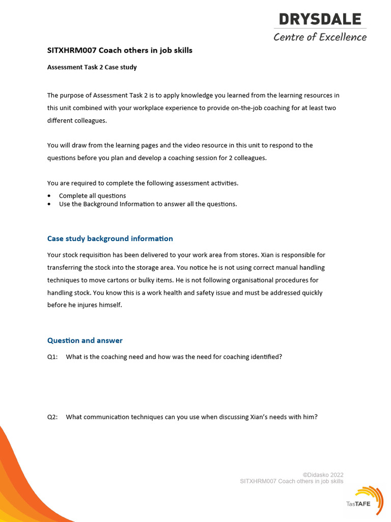 SITXHRM007 Assessment Task 2 | PDF | Behavior Modification | Cognition