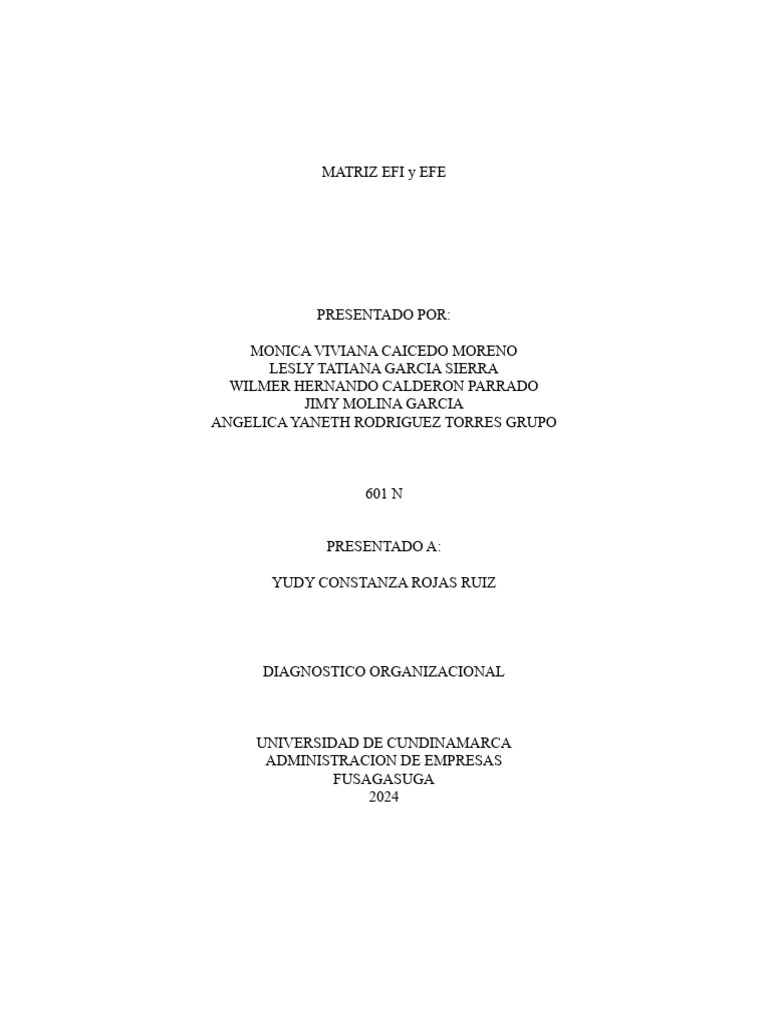 Matriz Efi-1 | PDF | Business | Economias