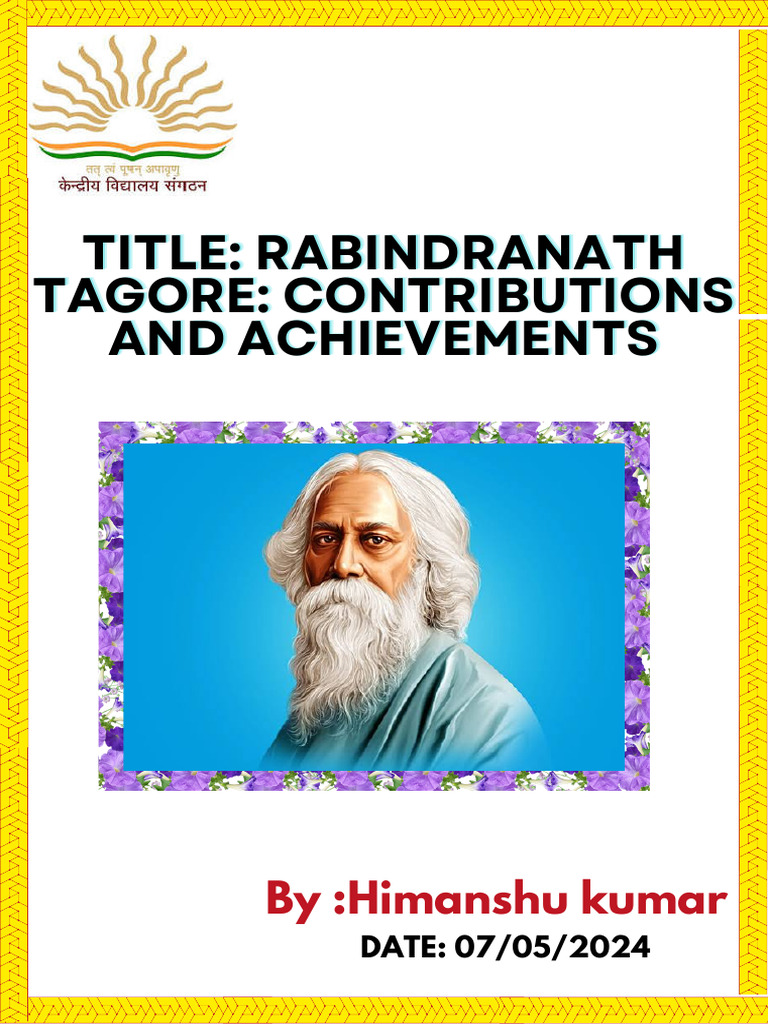 A PPT on rabindranath tagore | PDF | Rabindranath Tagore