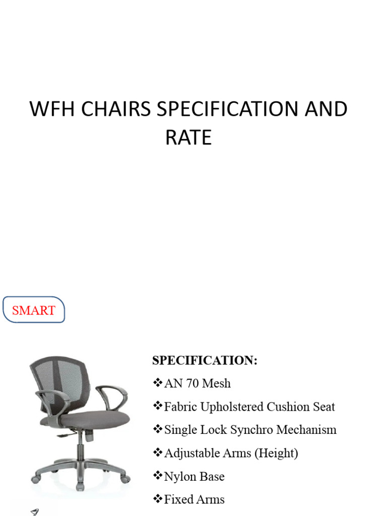 Chairs Specification and Rate | PDF | Chair | Upholstery