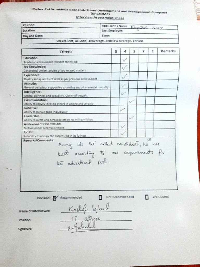 Khyzer Assesment | PDF