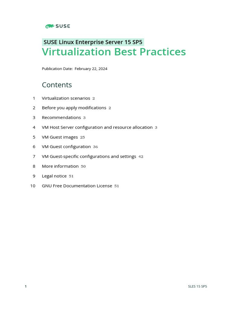 SLES 15 SP5 Virtualization Guide | PDF | Central Processing Unit | Virtual Machine