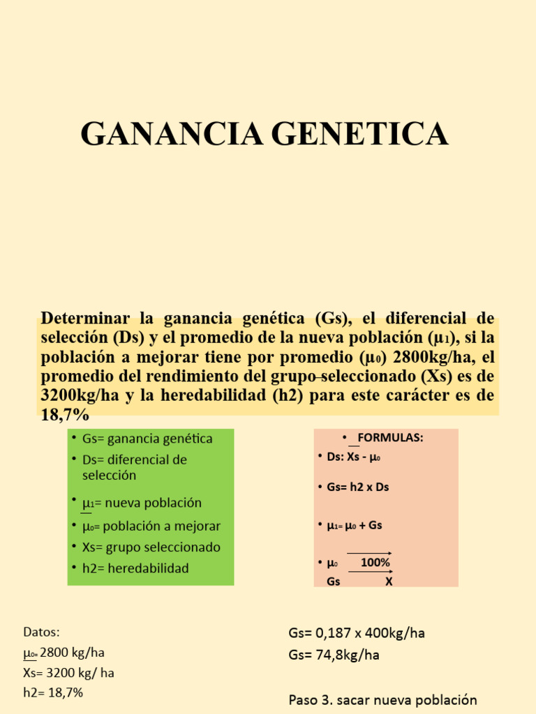 Ganancia Genetica | PDF | Genética | Biología