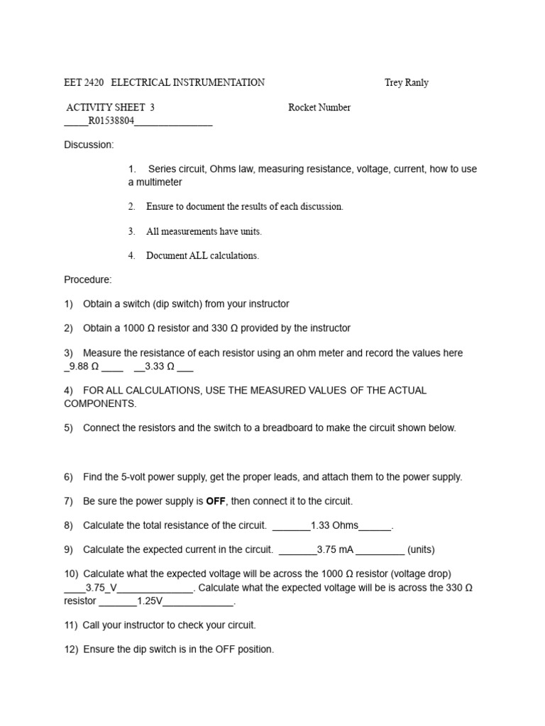 Lab 3 | PDF | Resistor | Electrical Network