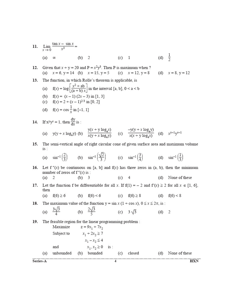 Series-A HXN | PDF | Real Analysis | Mathematics