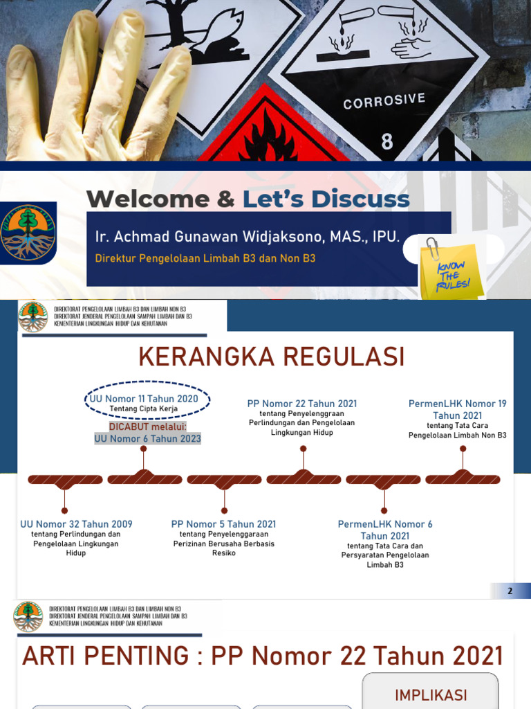 Materi Pak Direktur RevS01 - INT - EXC - Kebijakan Pengelolaan Limbah B3 Dan Non B3 (Sesi Bimtek ...