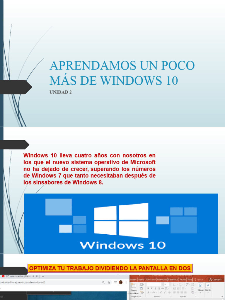 APRENDAMOS UN POCO MÁS DE WINDOWS | PDF | Windows 10 | Software