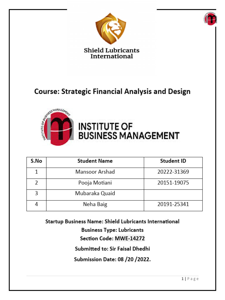 Sfad Final Project LMS-1 | PDF | Revenue | Net Income