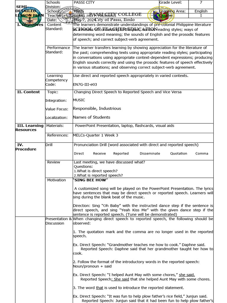Geriel Plan Lessoning | PDF | Learning | Syntax