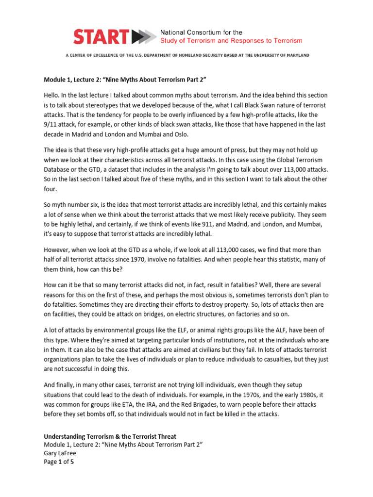 Module 1 B Nine Myths | PDF